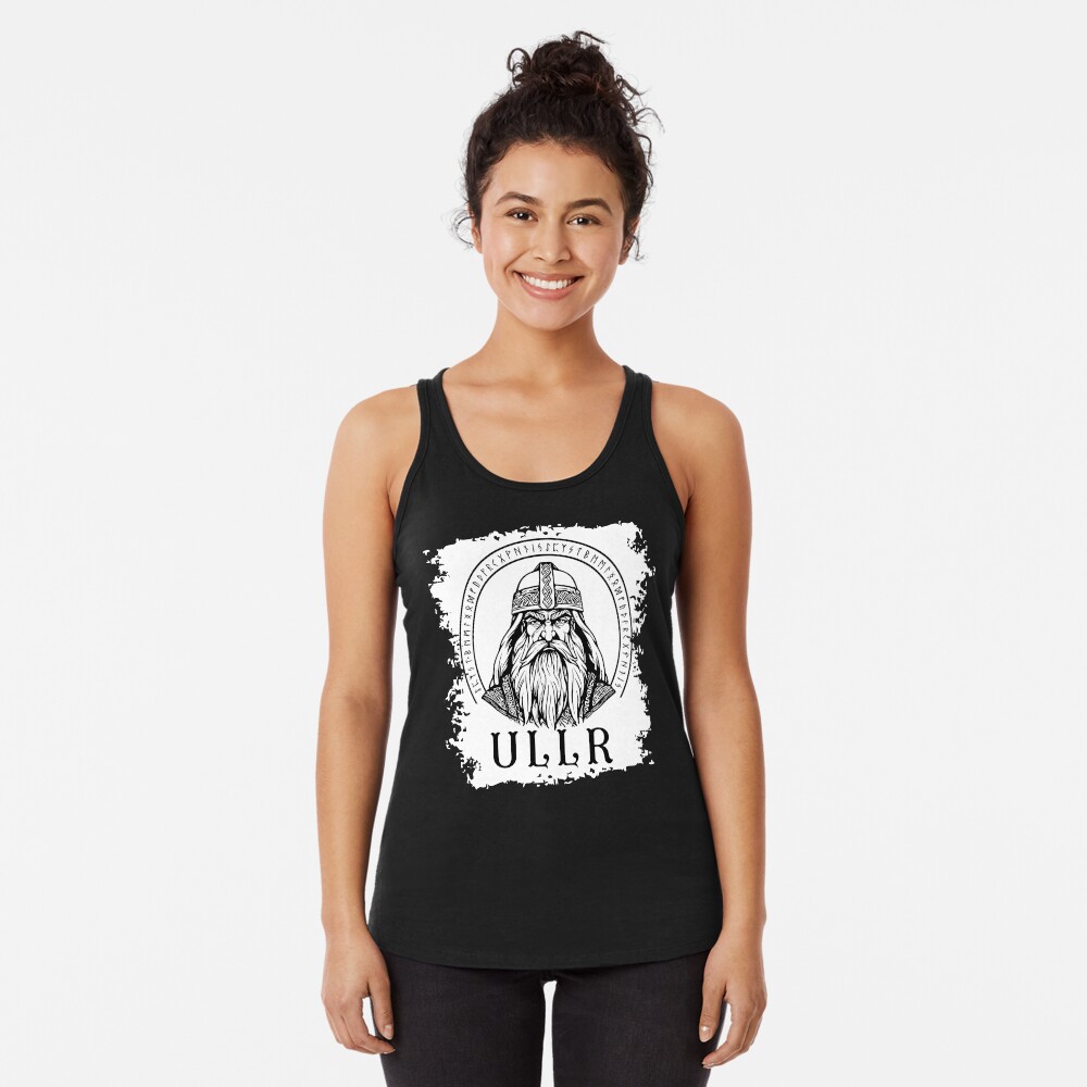 "Ullr Viking God of winter Norse Mythology with runes" Sticker for Sale ...