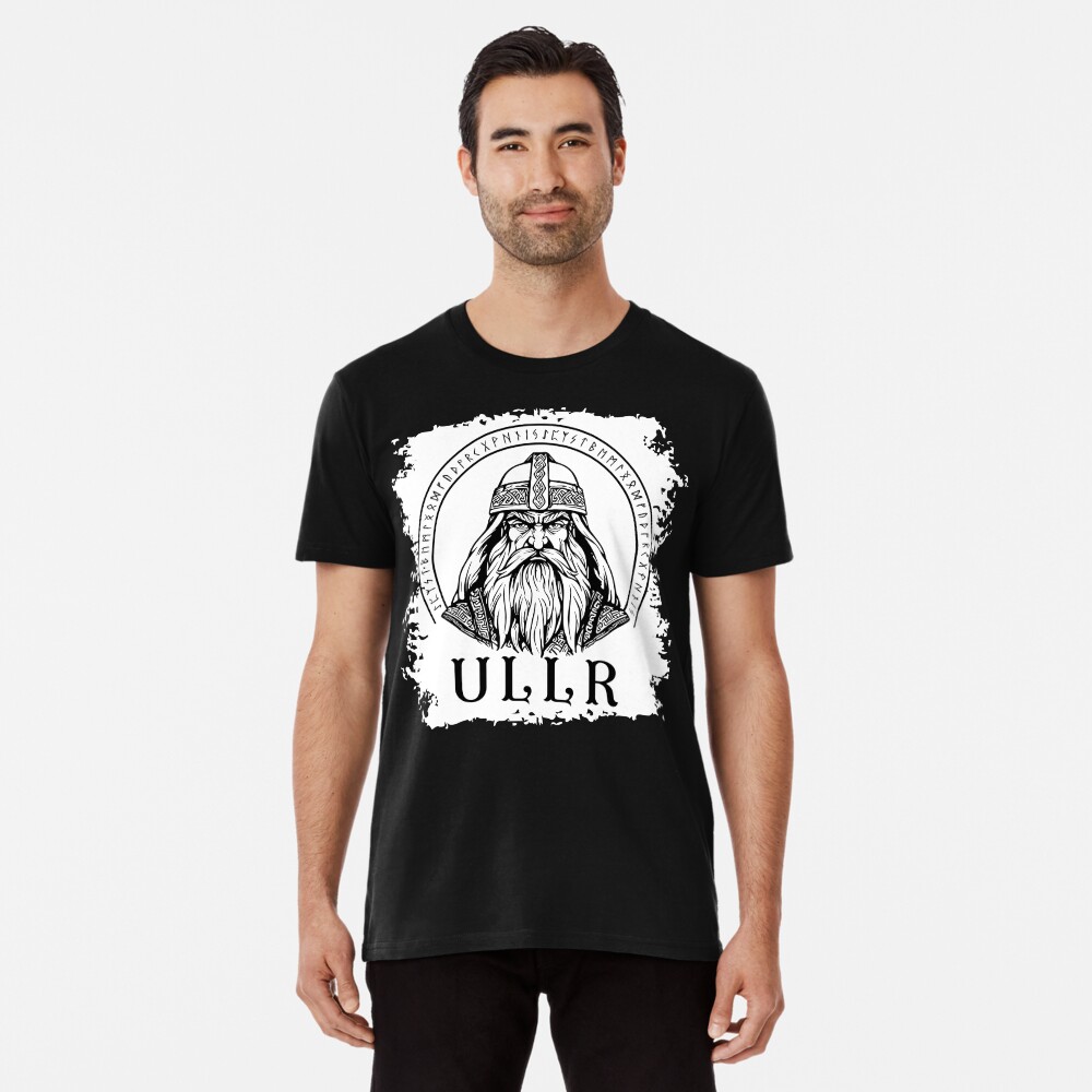 "Ullr Viking God of winter Norse Mythology with runes" Sticker for Sale ...