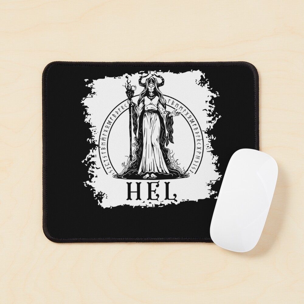 "Hel Viking Goddess of Norse Mythology and a rune halo" Sticker for ...