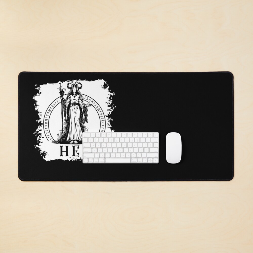 "Hel Viking Goddess of Norse Mythology and a rune halo" Sticker for ...