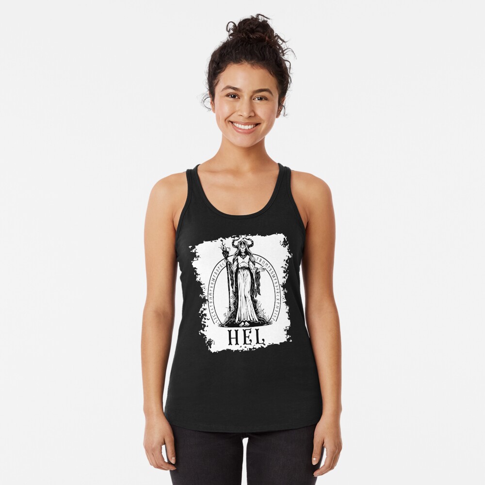 "Hel Viking Goddess of Norse Mythology and a rune halo" Sticker for ...