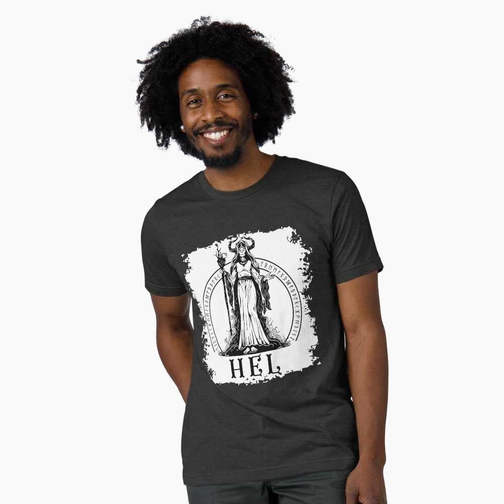 "Hel Viking Goddess of Norse Mythology and a rune halo" Sticker for ...