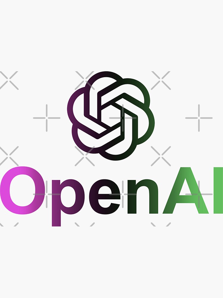 "Openai ChatGPT rainbow icon logo" Sticker for Sale by zzz888 | Redbubble