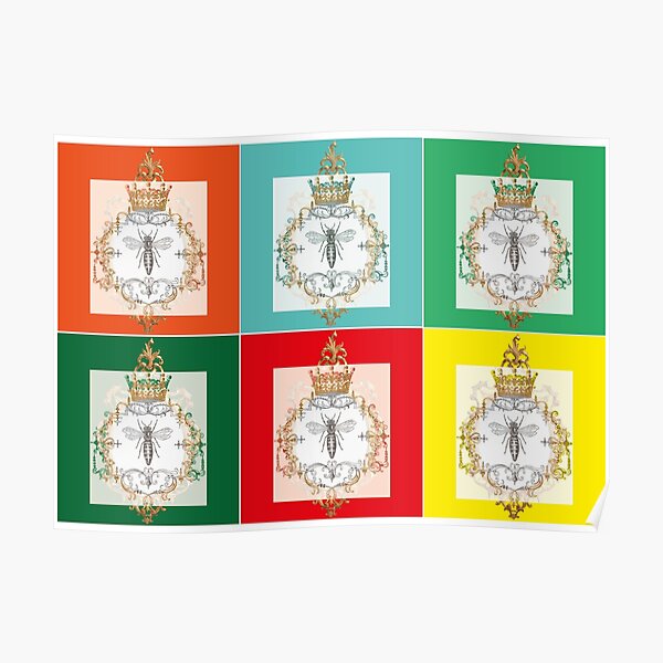 "Royal Queen Bee Multi Color" Poster for Sale by Eve-and-Col | Redbubble