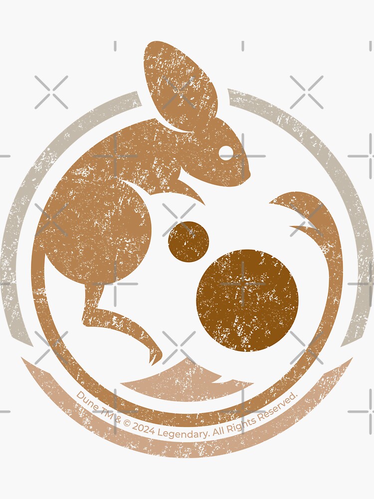 "Dune Arrakis Muad Dib Distressed Emblem" Sticker for Sale by wolfkin ...