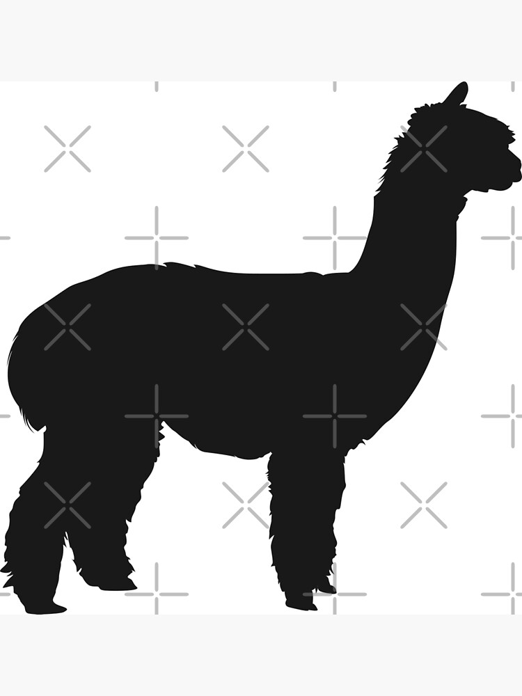 "alpaca silhouette" Art Print by PineLemon | Redbubble