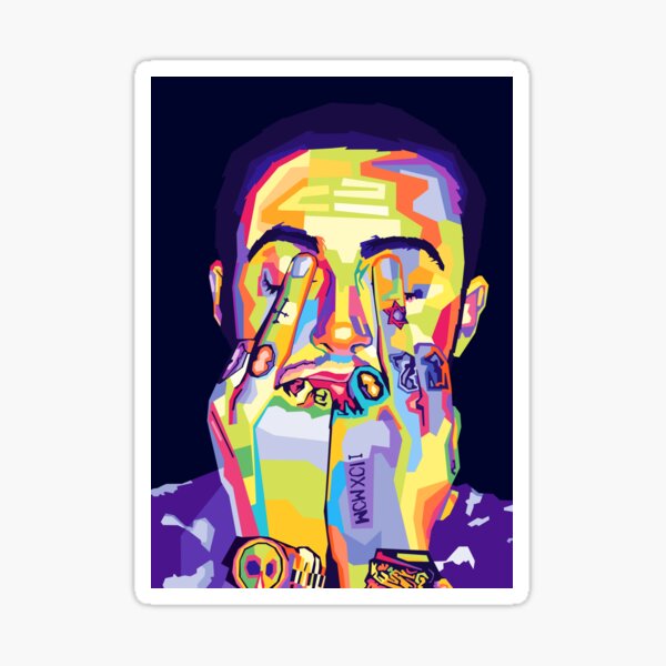 "Mac Miller" Sticker for Sale by ZuzulArt | Redbubble