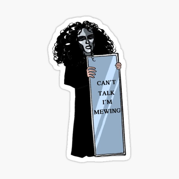 "The Unknown Willy Wonka Mewing Looksmaxxing Meme" Sticker for Sale by ...