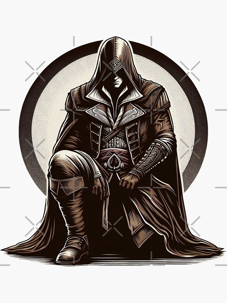 "assassin" Sticker for Sale by HipsterAnimals | Redbubble
