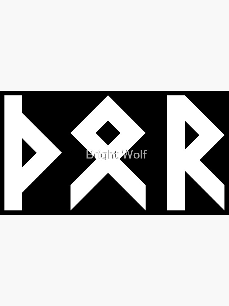 "THOR Norse God in Runes Thurisaz Othala Radio" Art Print by ...