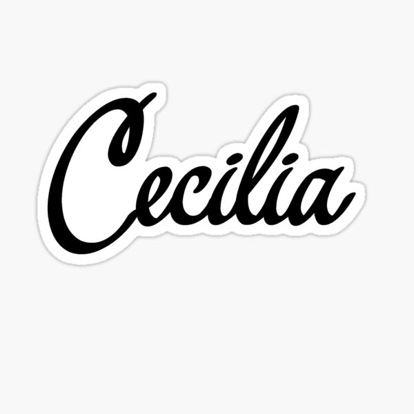 "Cecilia" Sticker for Sale by Shalomjoy | Redbubble