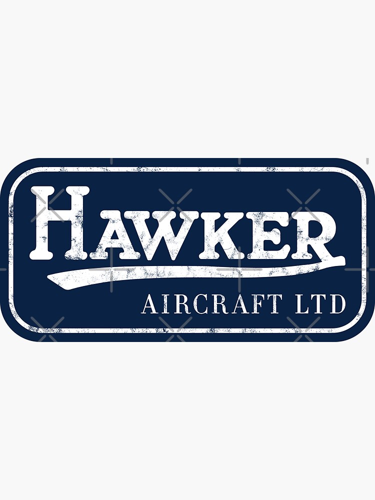"Hawker Aircraft Vintage Logo" Sticker for Sale by 909Apparel | Redbubble
