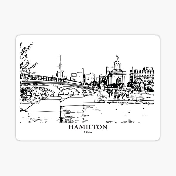 "Hamilton - Ohio" Sticker for Sale by Lakeric | Redbubble