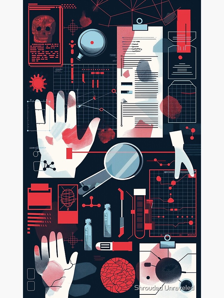 "Forensic Blueprint" Poster for Sale by Shrouded Unraveled | Redbubble