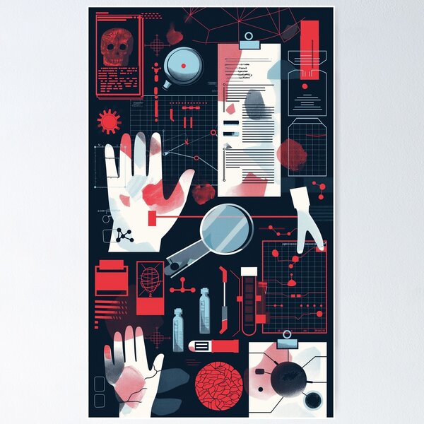 "Forensic Blueprint" Poster for Sale by Shrouded Unraveled | Redbubble