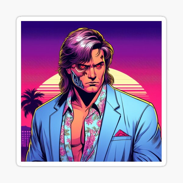 "80s Terminator Lawyer" Sticker for Sale by Vibba | Redbubble