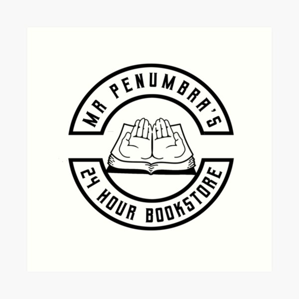"Mr Penumbra's 24 Hour Bookstore Logo" Art Print by inkblottings ...