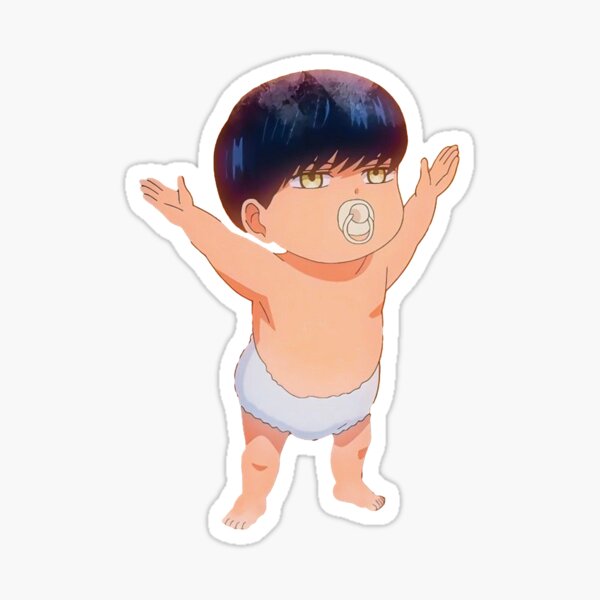 "Mashle Magic and Muscles baby mash burnedead" Sticker for Sale by ...