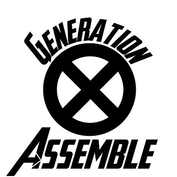 "Generation X Assemble" Sticker for Sale by GenXJono | Redbubble