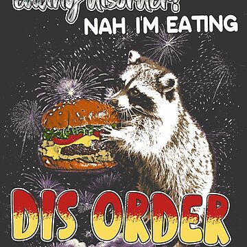 "Eating Disorder - Funny Raccoon Meme" Sticker for Sale by DragonScar ...