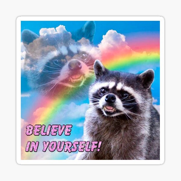 "believe in yourself" Sticker for Sale by meme-stuff | Redbubble