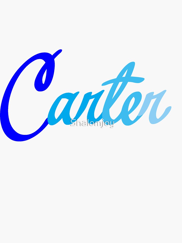 "Carter" Sticker by Shalomjoy | Redbubble