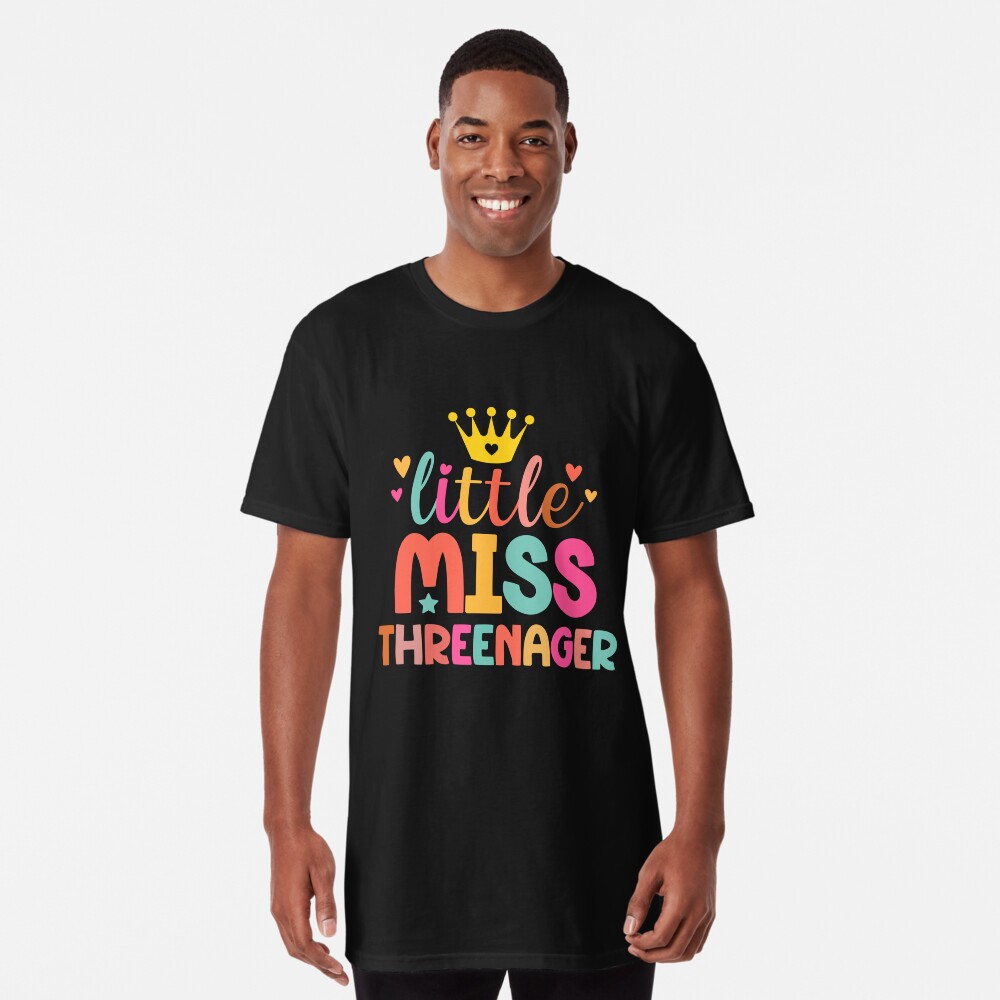 "Little Miss Threenager Girl 3 years Old Girl Birthday 3rd Bday ...