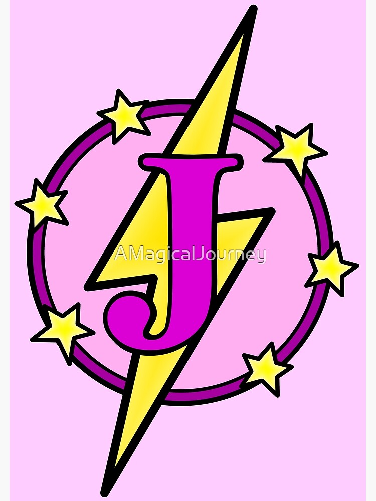 "Cute Superhero Girl Super Letter J - Pink and Purple" Art Print by ...