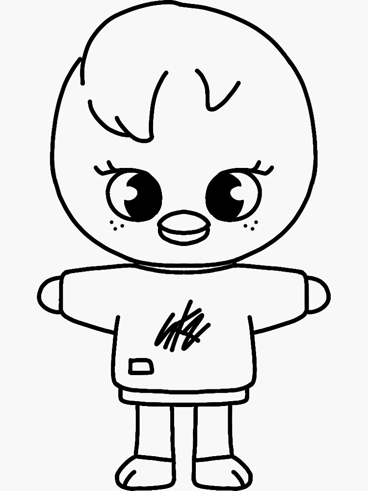 "Stray Kids - Skzoo Bbokari [BLACK OUTLINE]" Sticker for Sale by ...