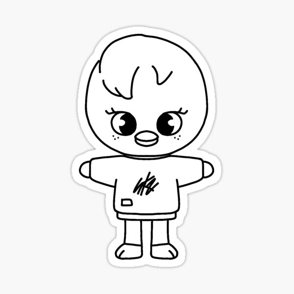 "Stray Kids - Skzoo Bbokari [BLACK OUTLINE]" Sticker for Sale by ...