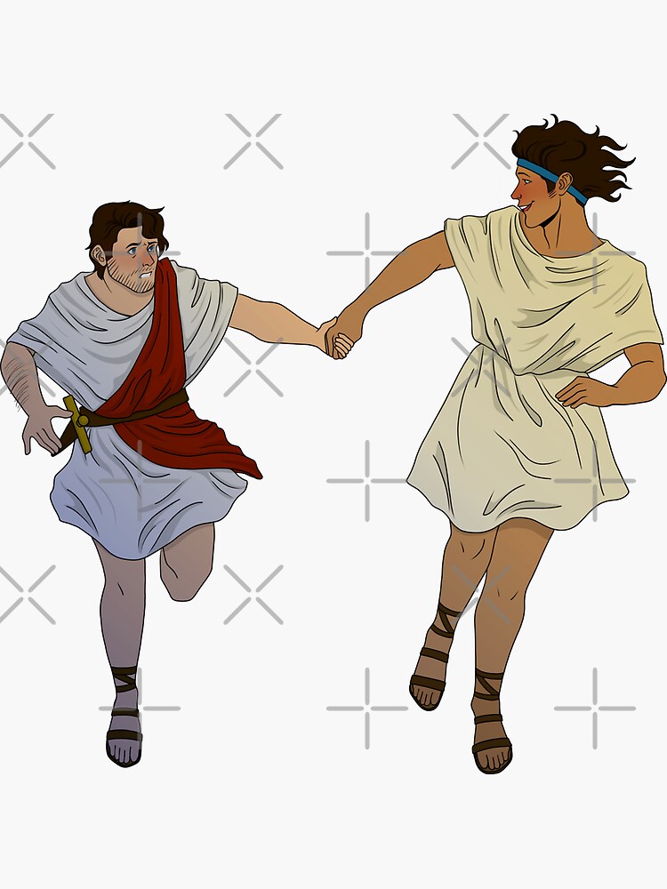 "Odysseus and Polites" Sticker for Sale by Lackidasacole | Redbubble