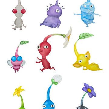 Watercolor Pikmin Sticker For Sale By Vsiegel93 Redbubble