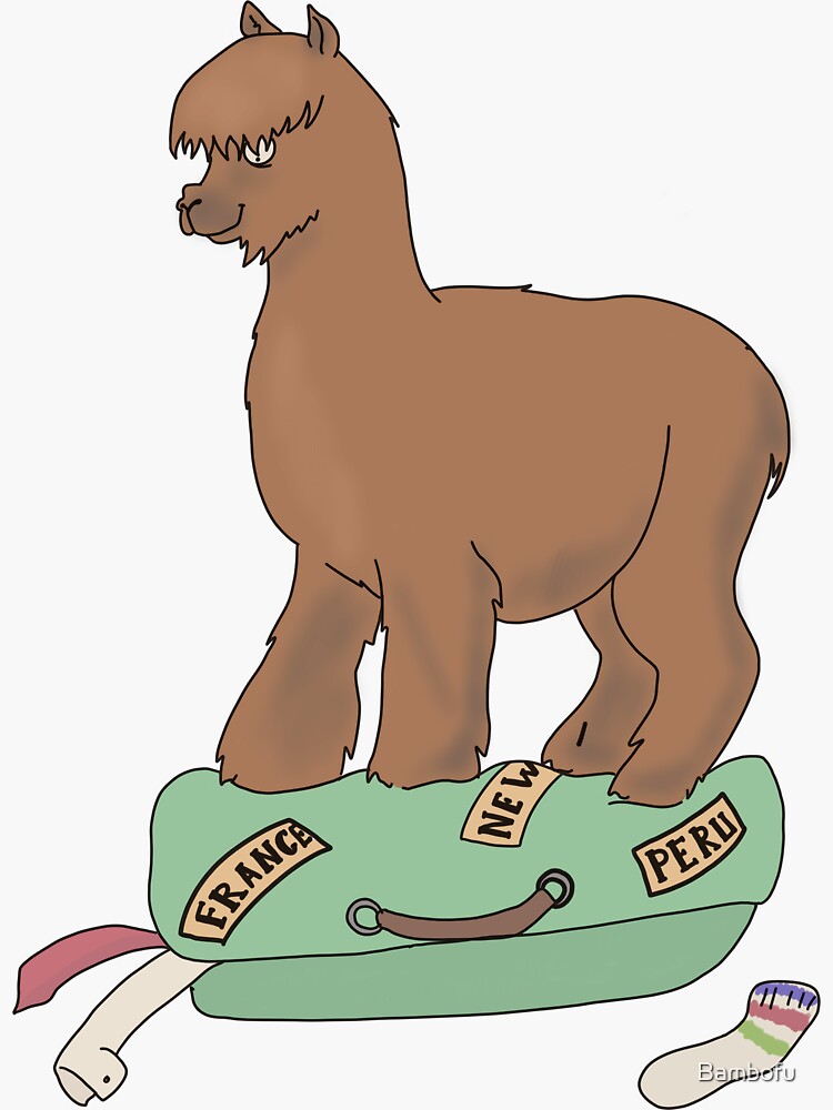 "Al-packer alpaca" Sticker by Bambofu | Redbubble