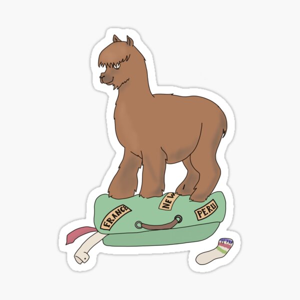 "Al-packer alpaca" Sticker by Bambofu | Redbubble