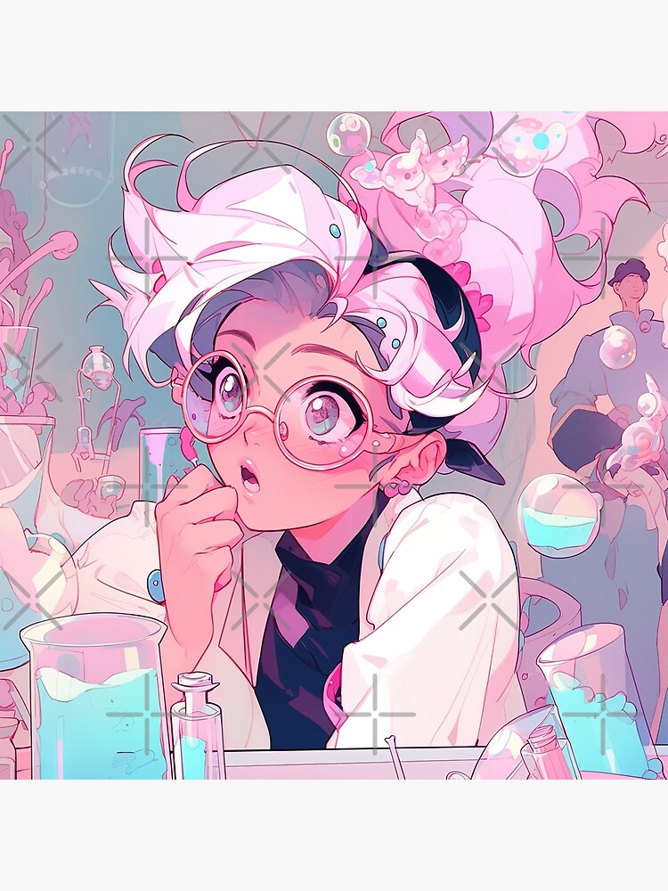 "Pastel Scientist Lab Coat Anime Girl" Art Board Print for Sale by ...