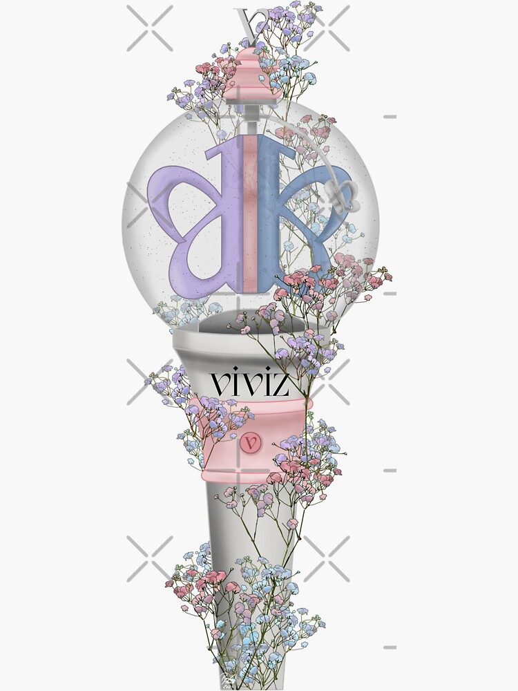 "Viviz Floral Lightstick kpop " Sticker for Sale by RetroAttic | Redbubble