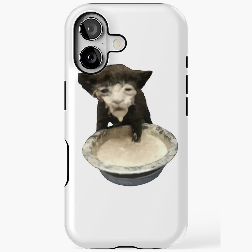 "Milk Face Cat Meme (Cursed Milk Cat)" Sticker for Sale by IcePools ...