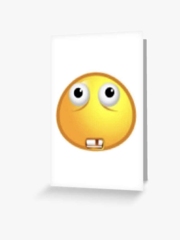 "Goofy shocked emoji " Greeting Card for Sale by sillysprout | Redbubble