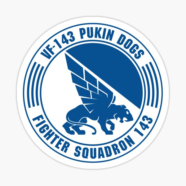 "VF-143 PUKIN DOGS" Sticker for Sale by VandyTwo | Redbubble