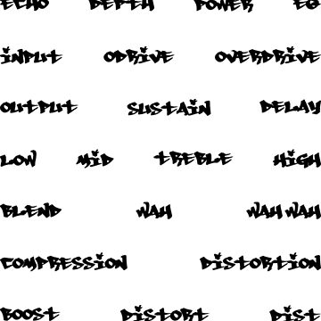 "Guitar Pedal Stompbox Labels - Graffiti Tag" Sticker for Sale by ...