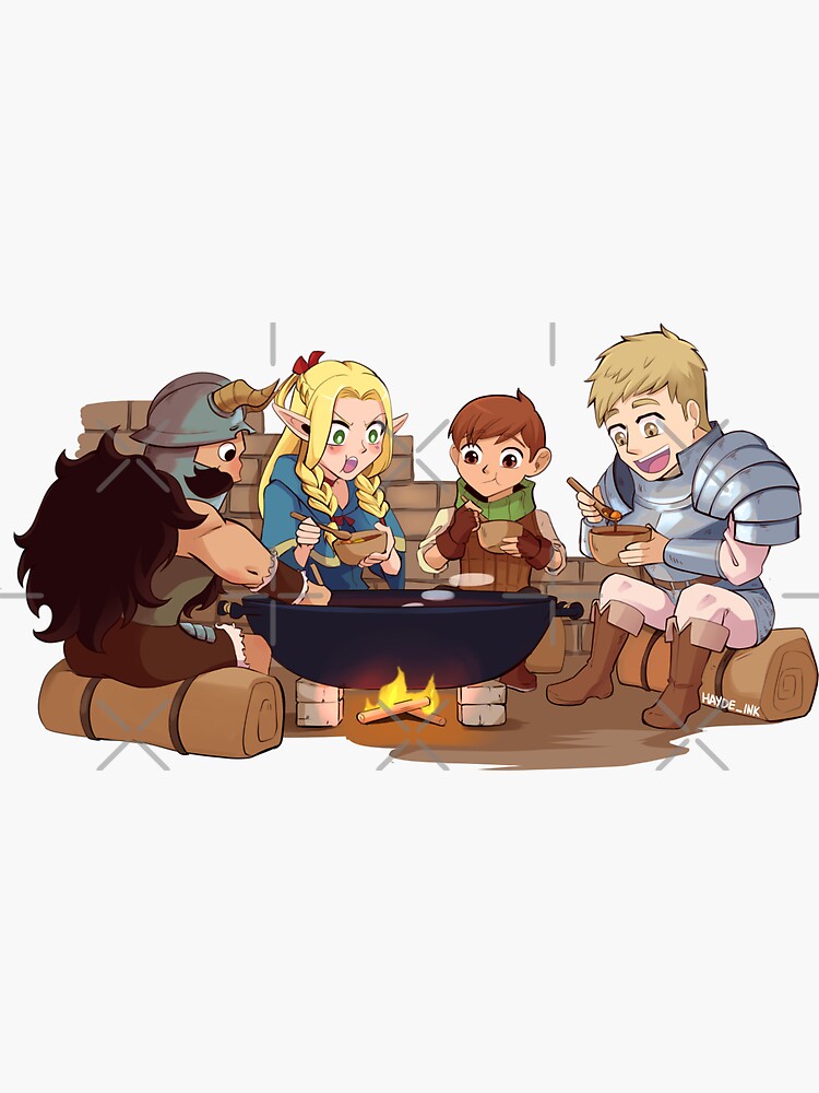 "Dungeon Meshi" Sticker for Sale by NoctusWolf | Redbubble