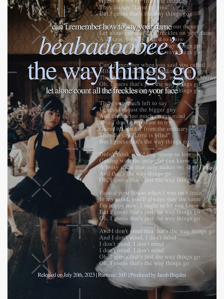 "Beabadoobee's The Way Things Go" Poster for Sale by andi-taylor ...