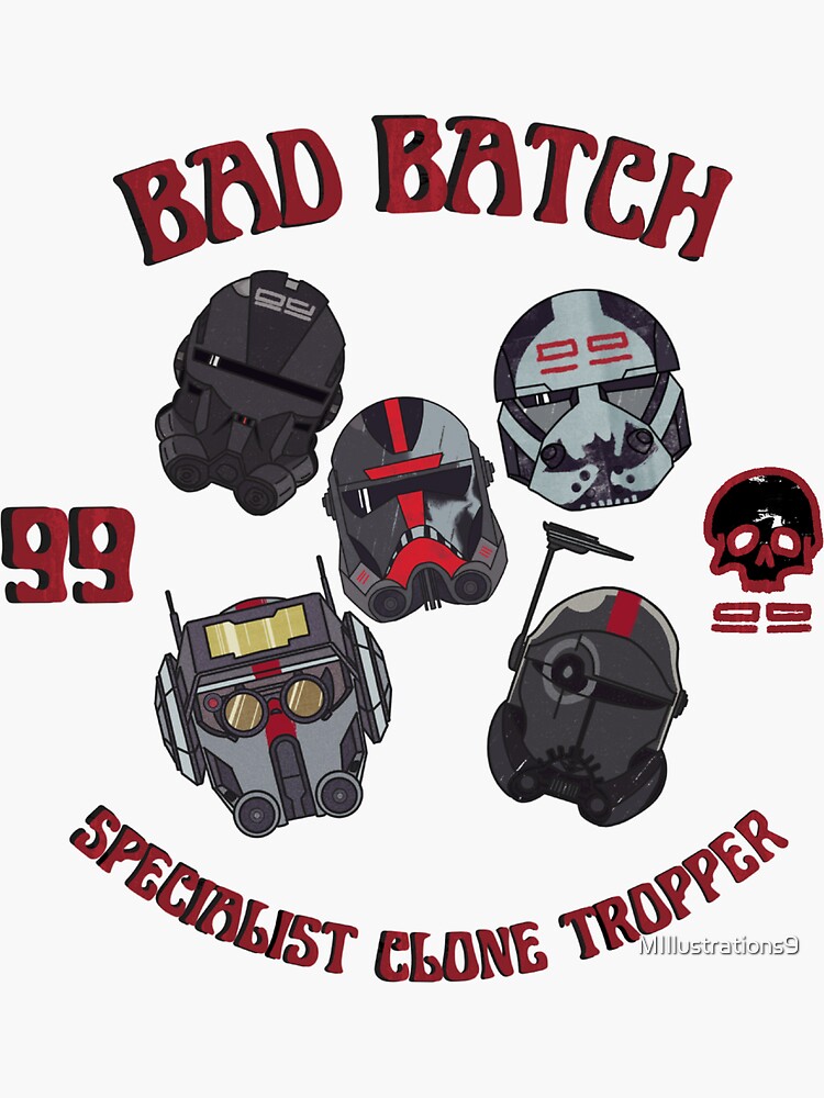 "The Bad Batch" Sticker for Sale by MIllustrations9 | Redbubble