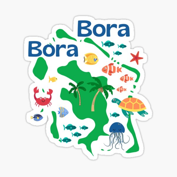 "Bora Bora" Sticker for Sale by AnulaArt | Redbubble