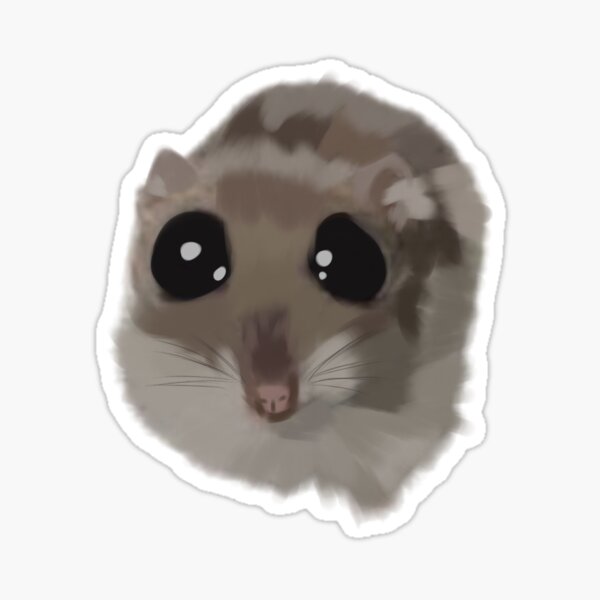 "Sad hamster meme" Sticker for Sale by Creampeachy | Redbubble