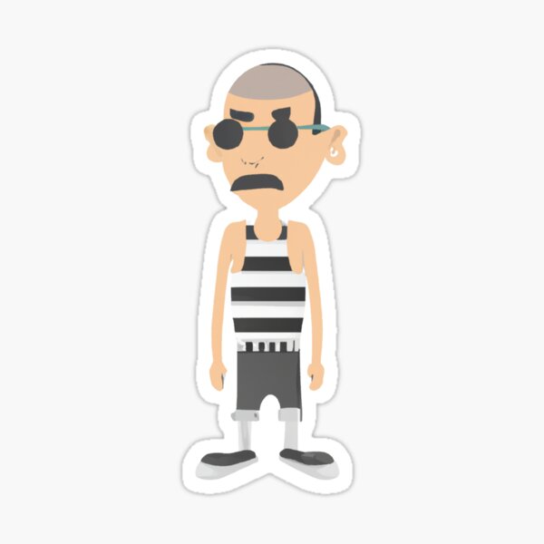 " Cartoon Character Thief" Sticker for Sale by SwepToons | Redbubble