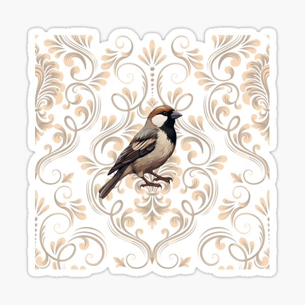 "Sparrow" Sticker for Sale by Art-Design-EM | Redbubble