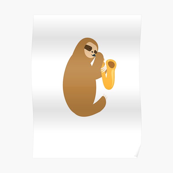 "Jazz Sloth" Poster for Sale by Daytone | Redbubble