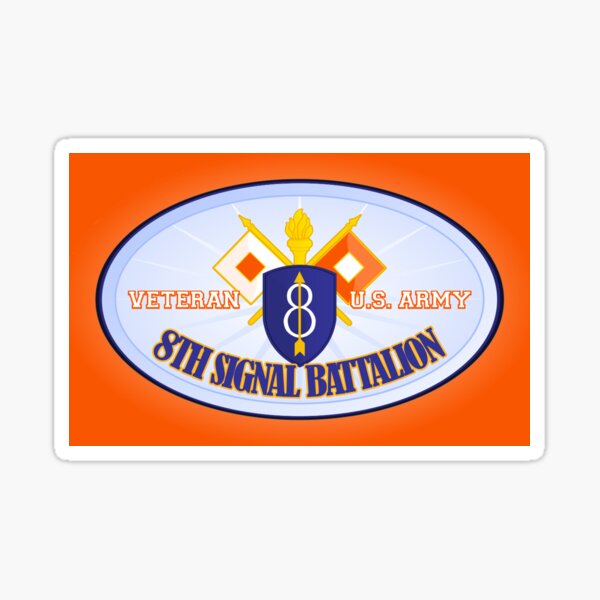 "8th Inf Div, 8th Signal Bn" Sticker for Sale by MilitaryVetShop ...
