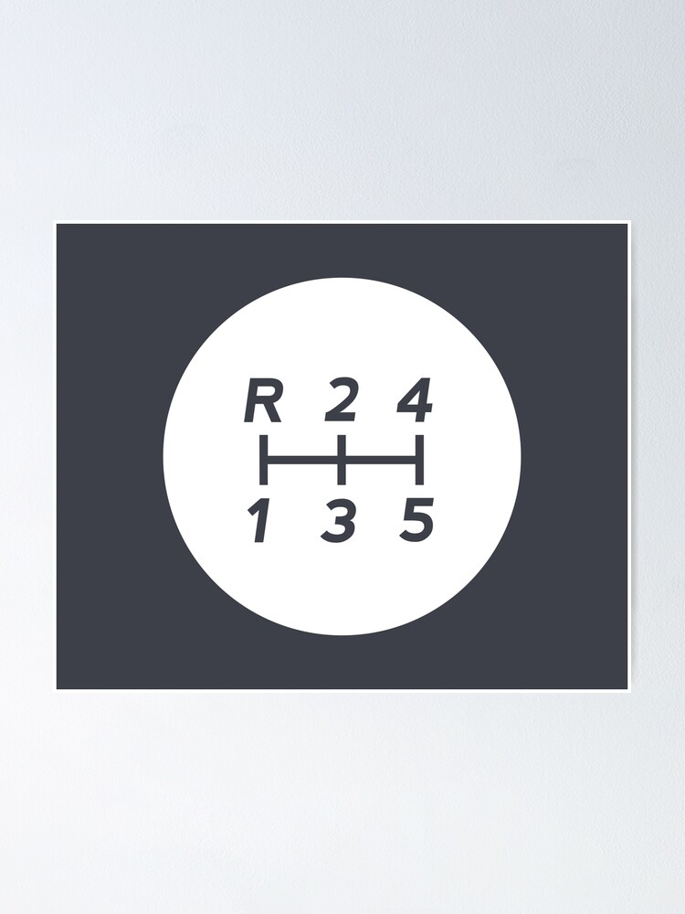"5-Speed Manual Transmission Shift Pattern (dog leg)" Poster for Sale ...